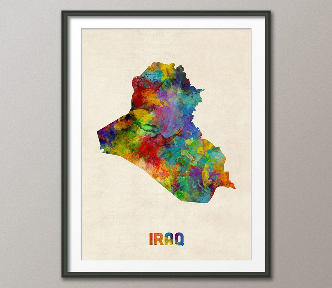 Iraq Watercolor Map, Art Print (2981) - Etsy
