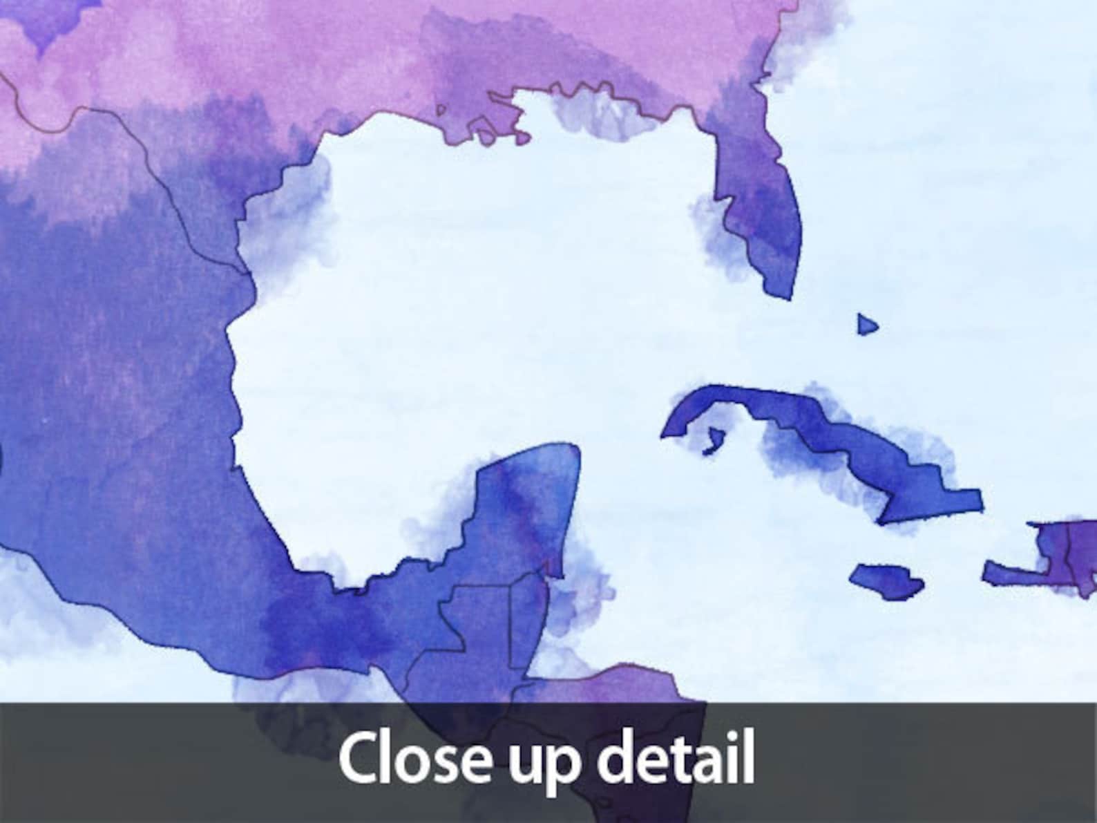 Map of the World Map Watercolor Painting Art Print 143 - Etsy