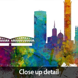 Cairo Skyline Egypt Cityscape Painting Art Print Poster CX - Etsy