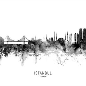 Istanbul Skyline Istanbul Turkey Cityscape Art Print Poster - Etsy