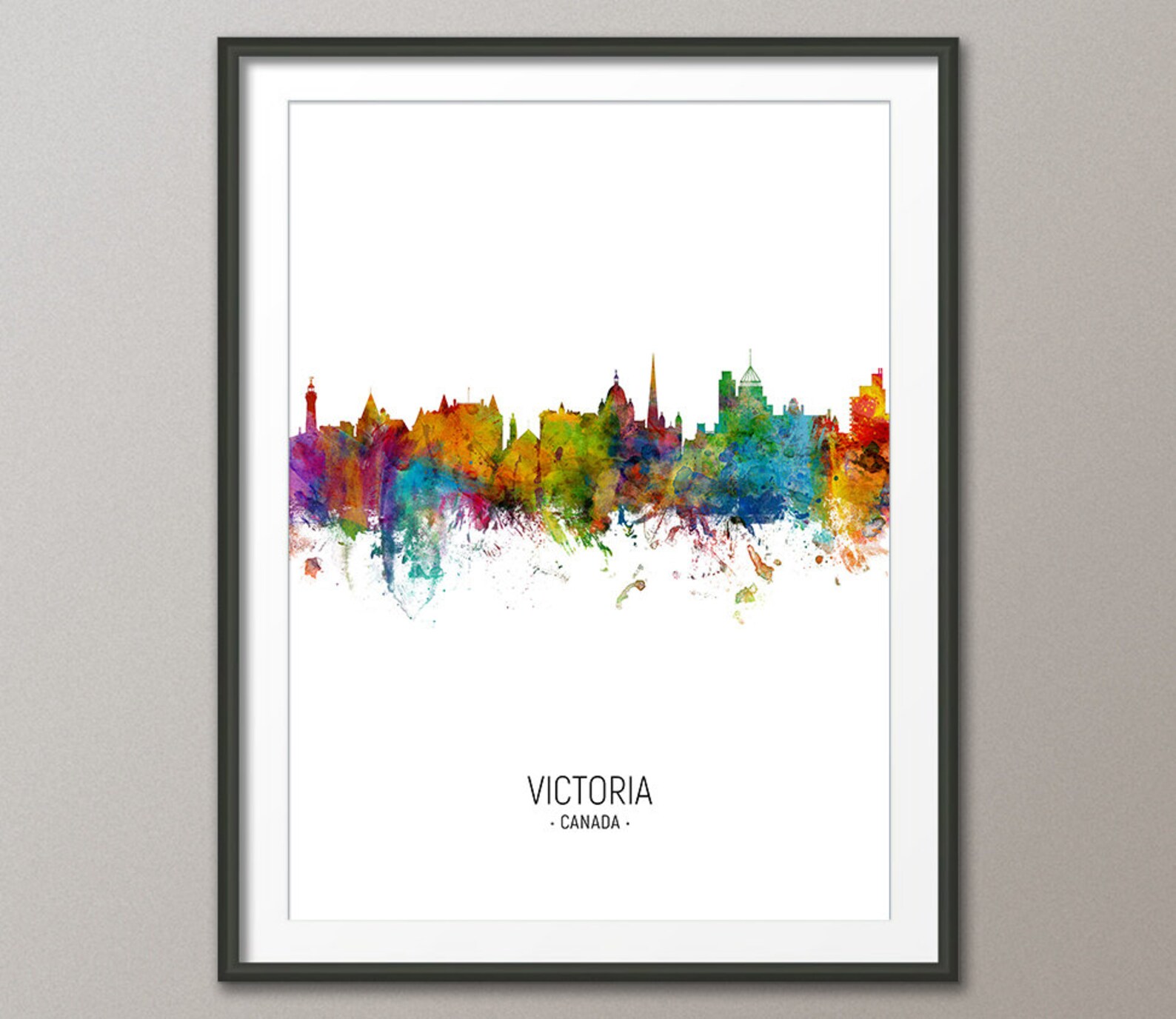 Victoria Skyline Victoria Canada Cityscape Art Print Poster - Etsy