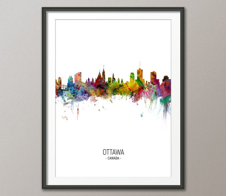 Ottawa Skyline Ottawa Canada Cityscape Art Print Poster - Etsy