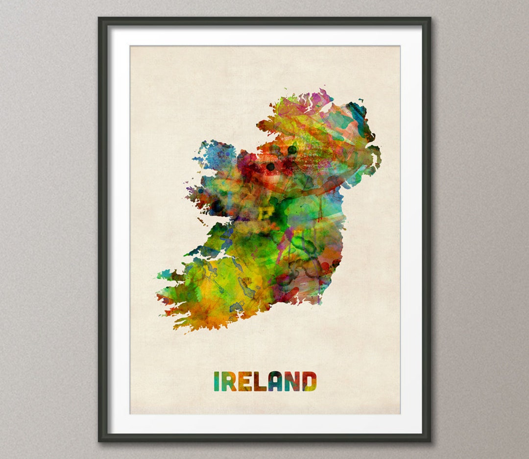 Ireland Watercolor Map, Art Print (438) - Etsy