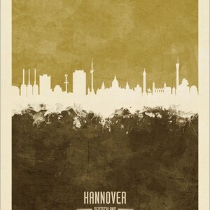 Hannover Skyline, Hannover Cityscape Germany, Watercolor Art Print ...