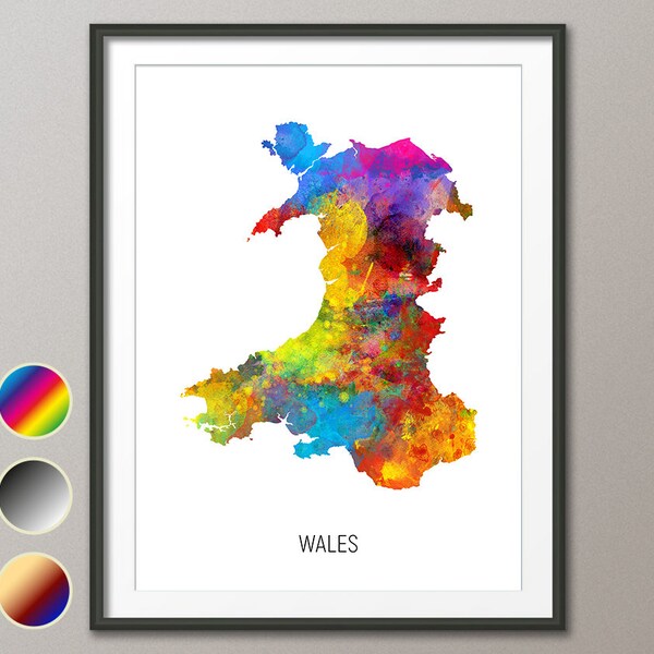 Wales Map Poster - Etsy UK