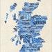 Scotland Typography Text Map, Art Print (1484) - Etsy