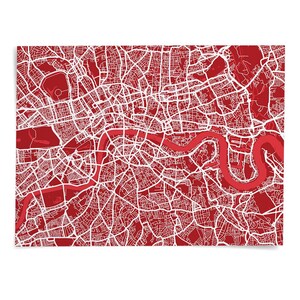 London Map, Street Map London England, Art Print, Custom Colours ...