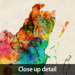 Belize Watercolor Map, Art Print (1332) - Etsy