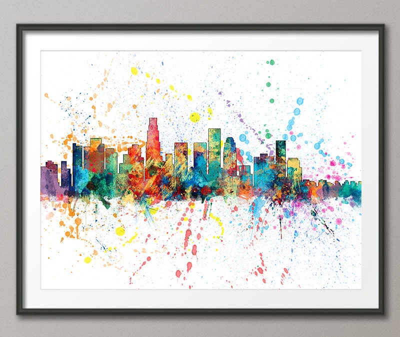Los Angeles Skyline Los Angeles California Cityscape Art | Etsy