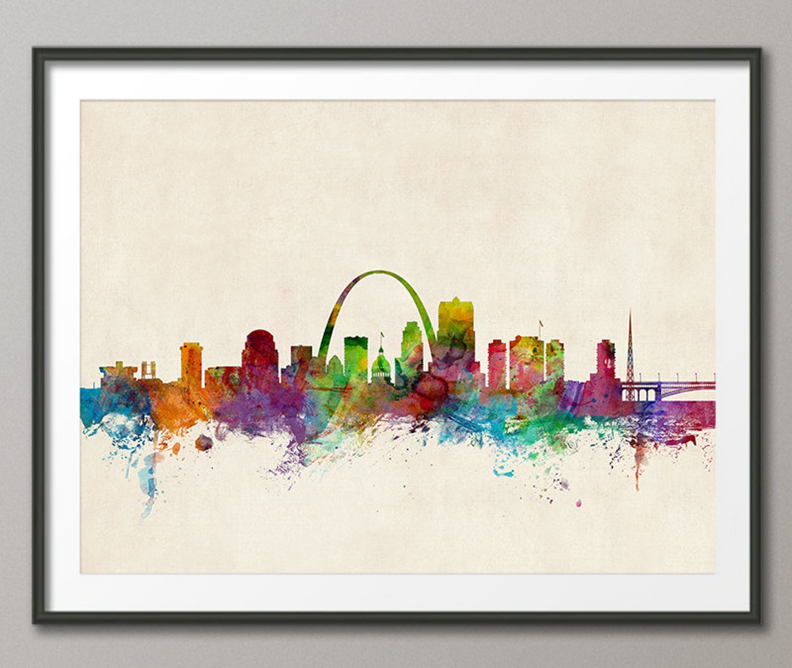 St Louis Skyline St Louis Missouri Cityscape Art Print 984 | Etsy
