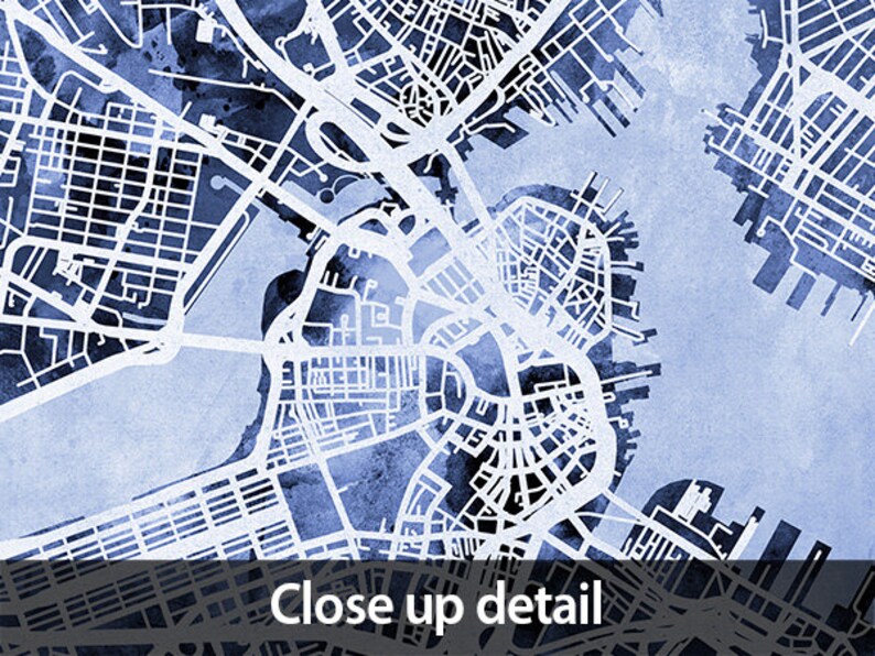 Boston Map, Boston Massachusetts City Street Map, Art Print (1931) - Etsy