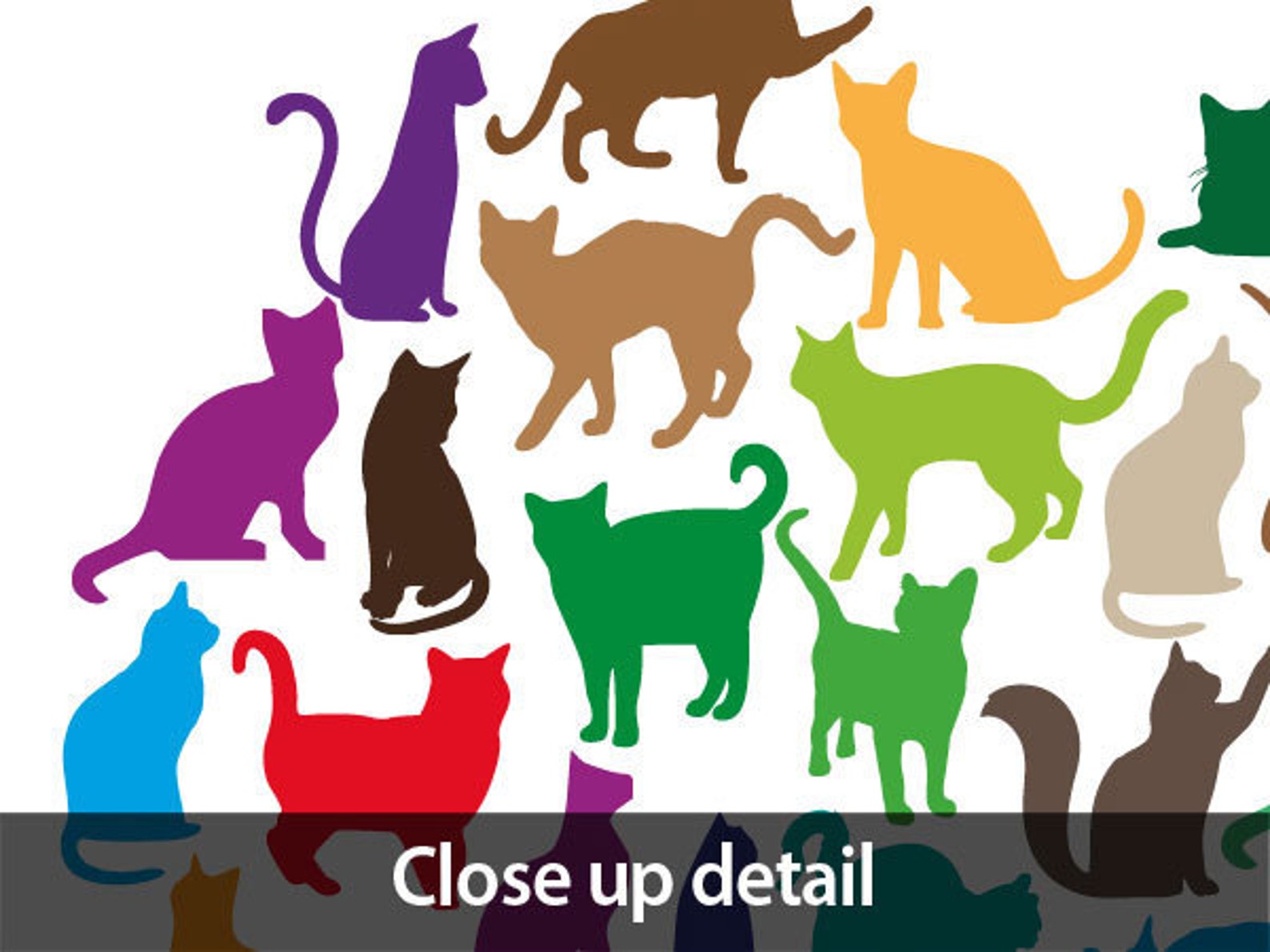 Cats Map of the World, Colourful Art Print Poster - WM (181) - Etsy