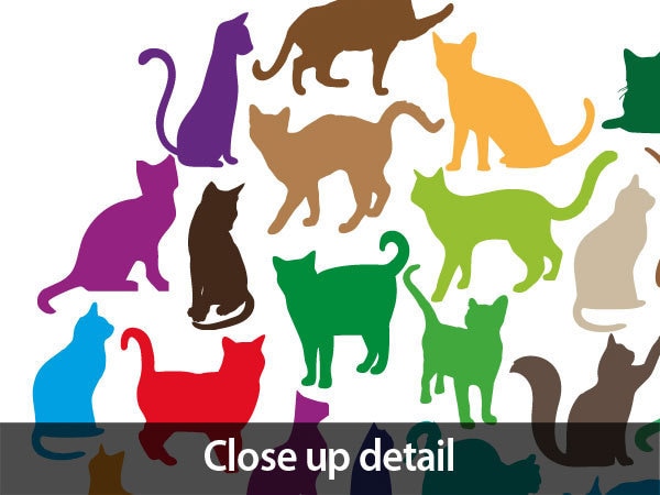 Cats Map of the World Map Art Print 181 - Etsy