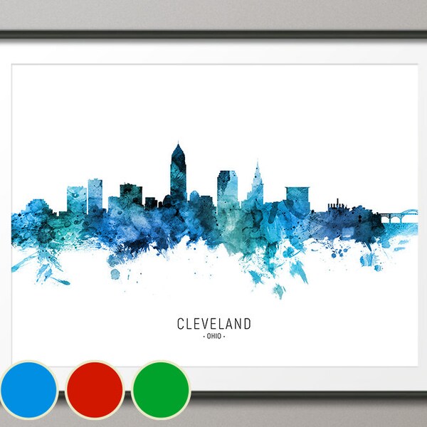 Cleveland Skyline - Etsy