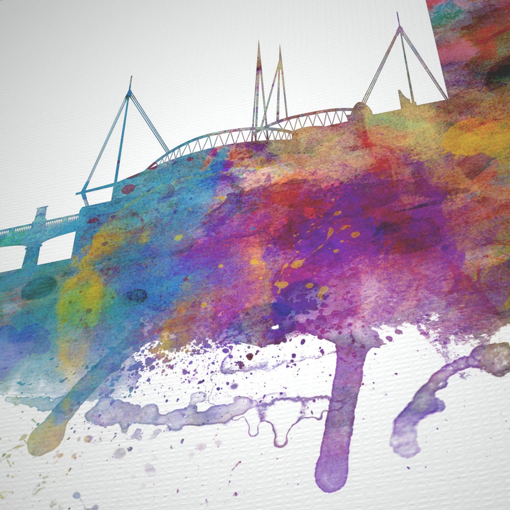 Cardiff Skyline Canvas Cardiff Wales Cityscape Box Canvas Art - Etsy UK