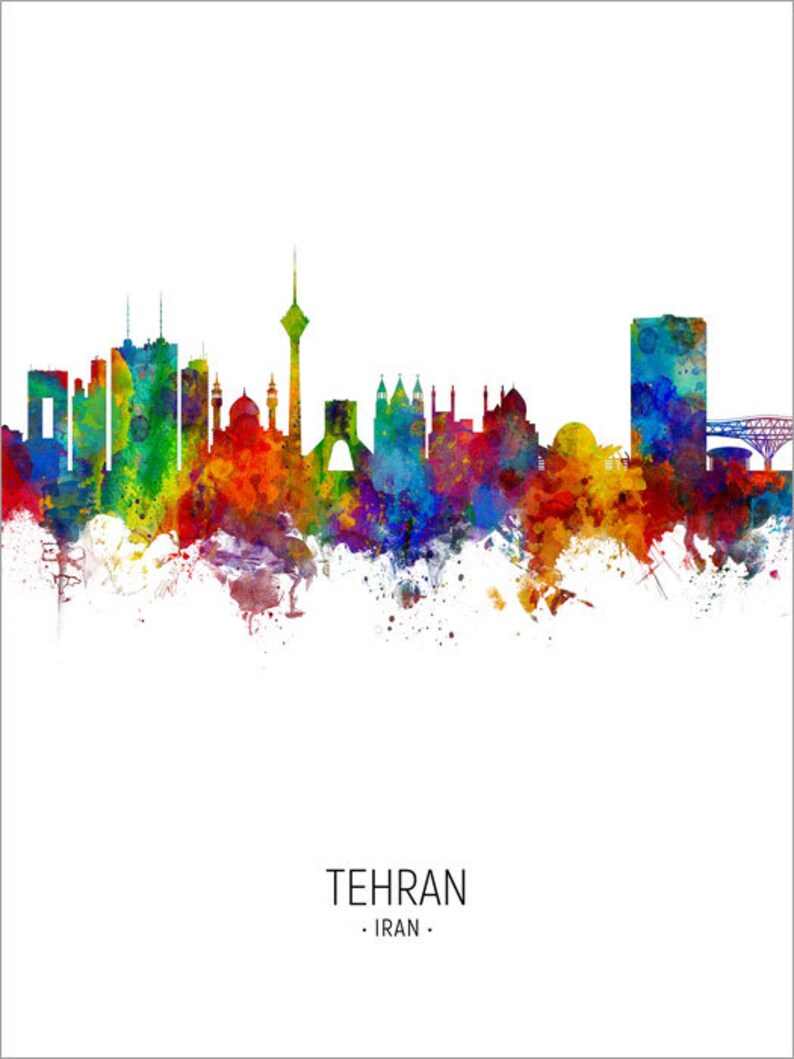 Tehran Skyline Tehran Iran Cityscape Art Print Poster - Etsy