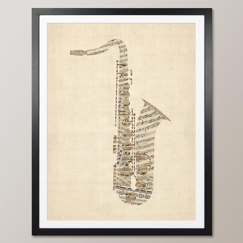 Sax Music Wall Art - Etsy UK