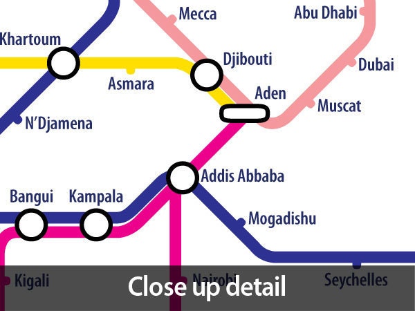 World Map as a Tube Metro Subway System, Art Print WM (596) - Etsy