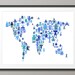 Robots Map of the World Map for Children and Kids Art Print - Etsy