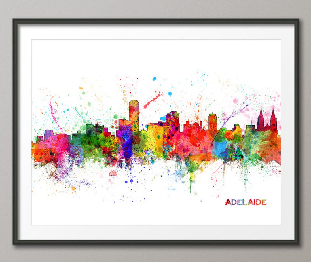 Adelaide Skyline, Adelaide Australia Cityscape Art Print (1053) - Etsy