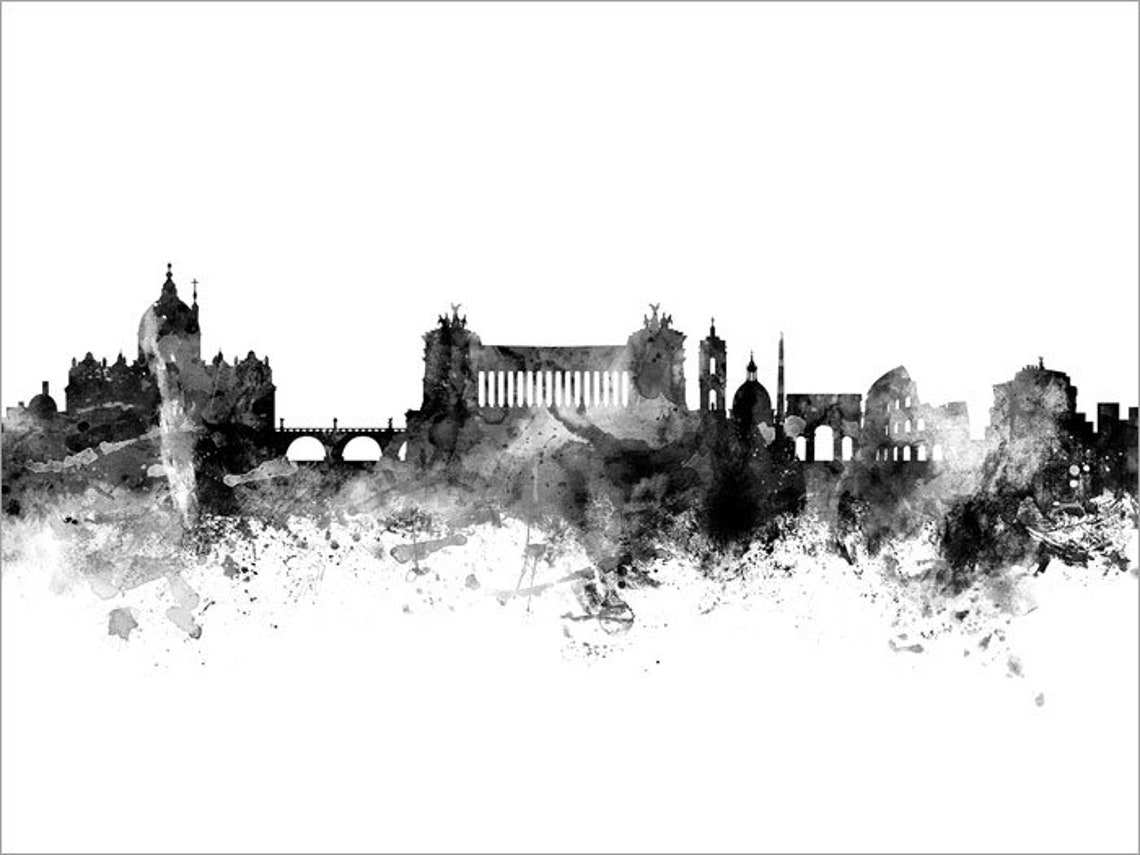 Rome Skyline Rome Italy Cityscape Art Print Poster 11482 | Etsy