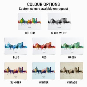 Reading Skyline England, Cityscape Painting Art Print Poster CX (12273 ...