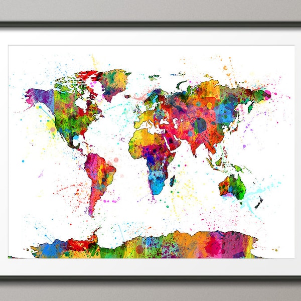 Watercolor Map - Etsy