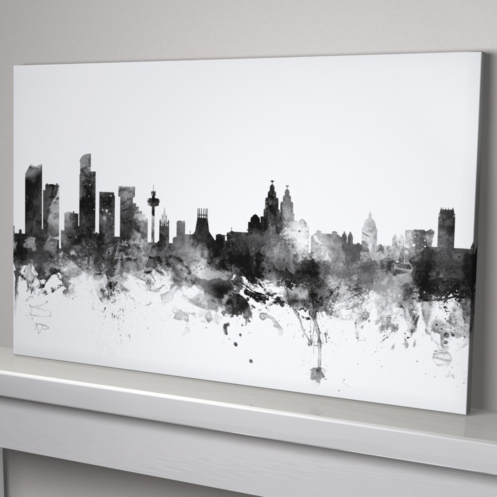 Liverpool Skyline Canvas Liverpool Cityscape Canvas Art Print - Etsy