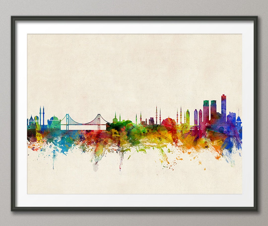 Istanbul Skyline Istanbul Turkey Cityscape Art Print 1063 - Etsy
