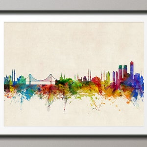 Istanbul Skyline Istanbul Turkey Cityscape Art Print 1063 - Etsy