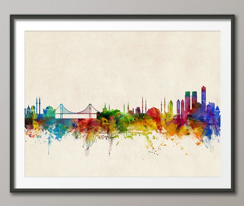 Istanbul Skyline Istanbul Turkey Cityscape Art Print 1063 - Etsy