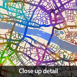 London Map, Art Print, Street Map of London England (2063) - Etsy