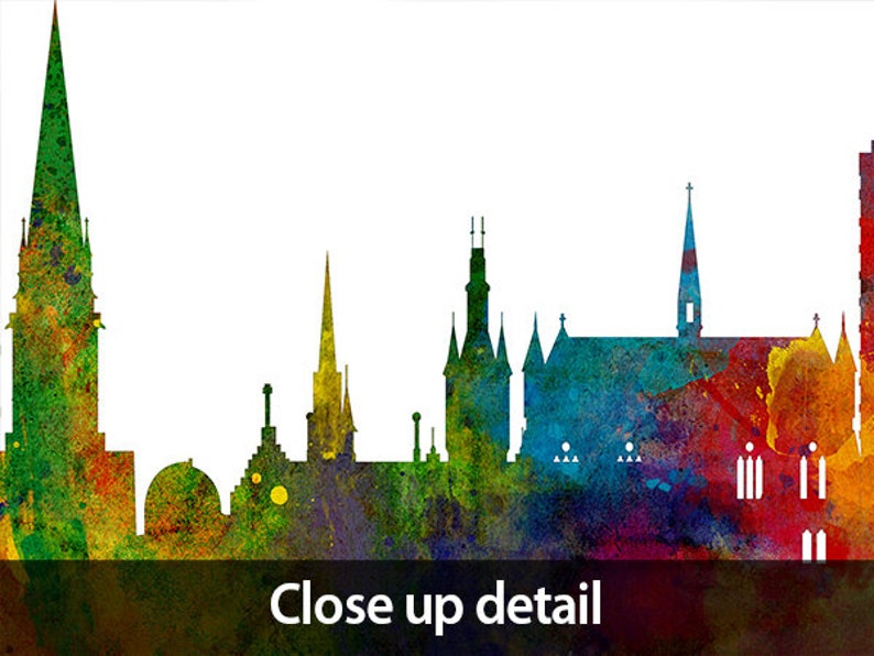 Dundee Skyline Dundee Scotland Cityscape Art Print Poster - Etsy