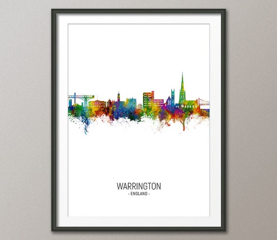 Warrington Skyline Warrington England Cityscape Art Print | Etsy