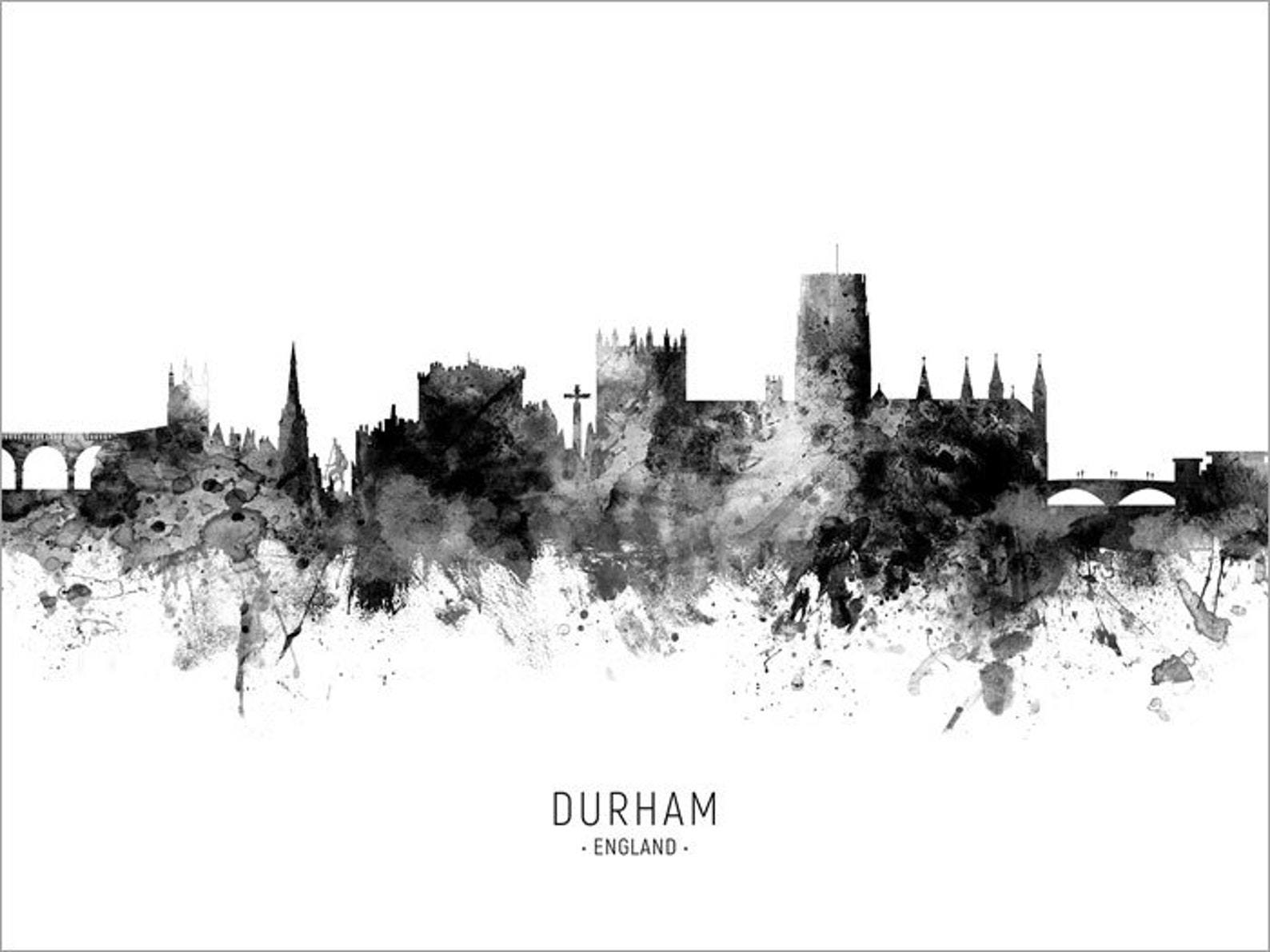 Durham Skyline Durham England Cityscape Art Print Poster - Etsy UK