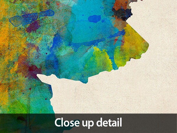 Venezuela Watercolor Map Art Print 1327 | Etsy