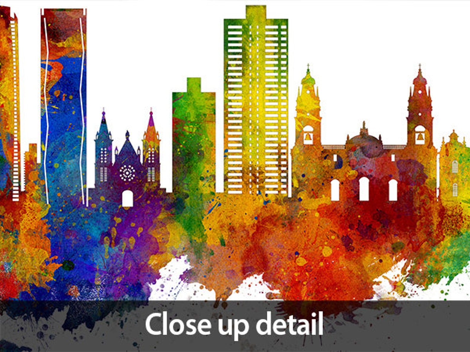 Lima Skyline Peru, Cityscape Painting Art Print Poster CX 25657 - Etsy