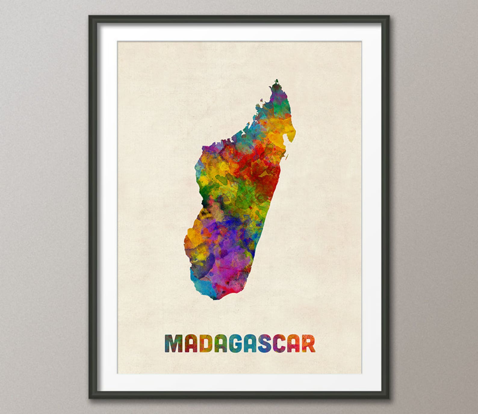 Madagascar Watercolor Map Art Print 2730 - Etsy UK