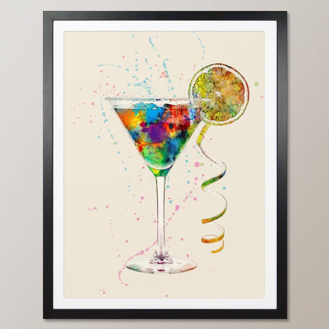 Cocktail Glass, Cocktail Drink, Art Print Poster (2824) - Etsy