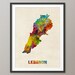 Lebanon Watercolor Map, Art Print 1662 - Etsy UK