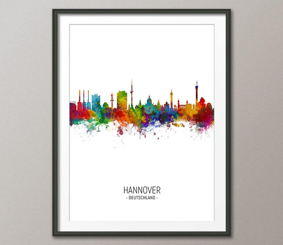 Hannover Skyline Hannover Germany Cityscape Art Print Poster - Etsy