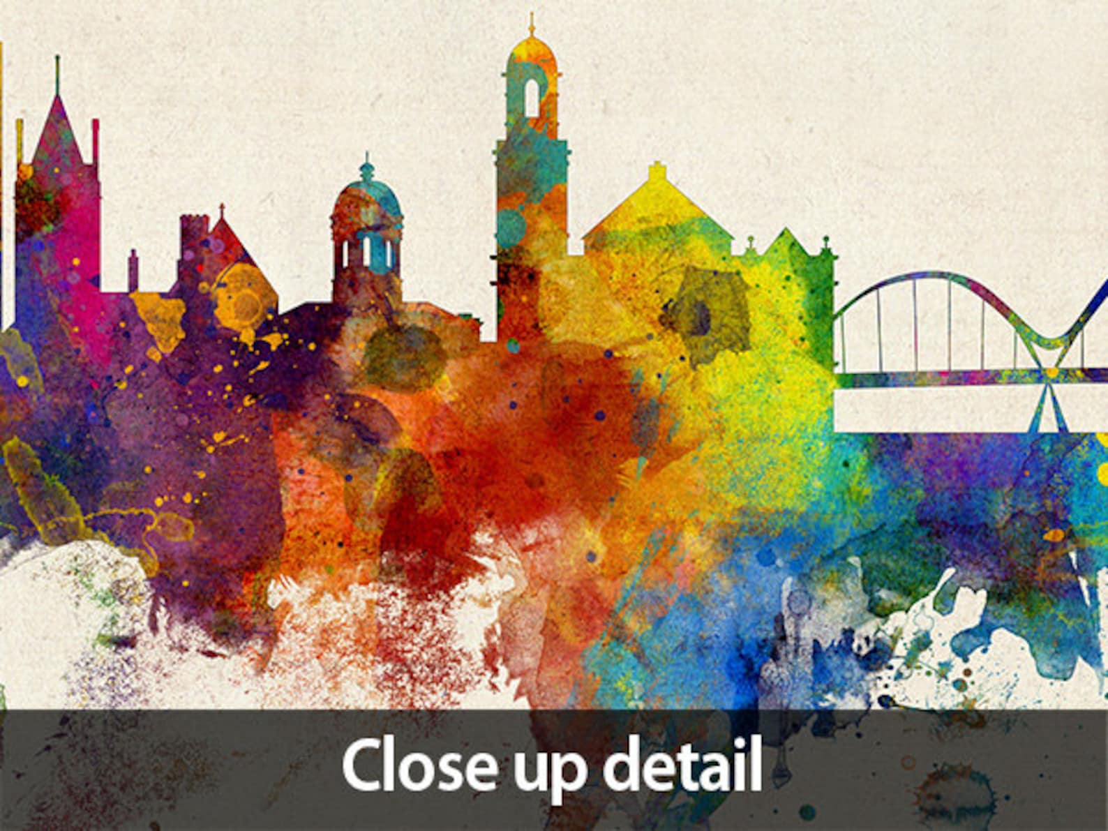 Middlesbrough Skyline Middlesbrough Teesside Cityscape Art - Etsy