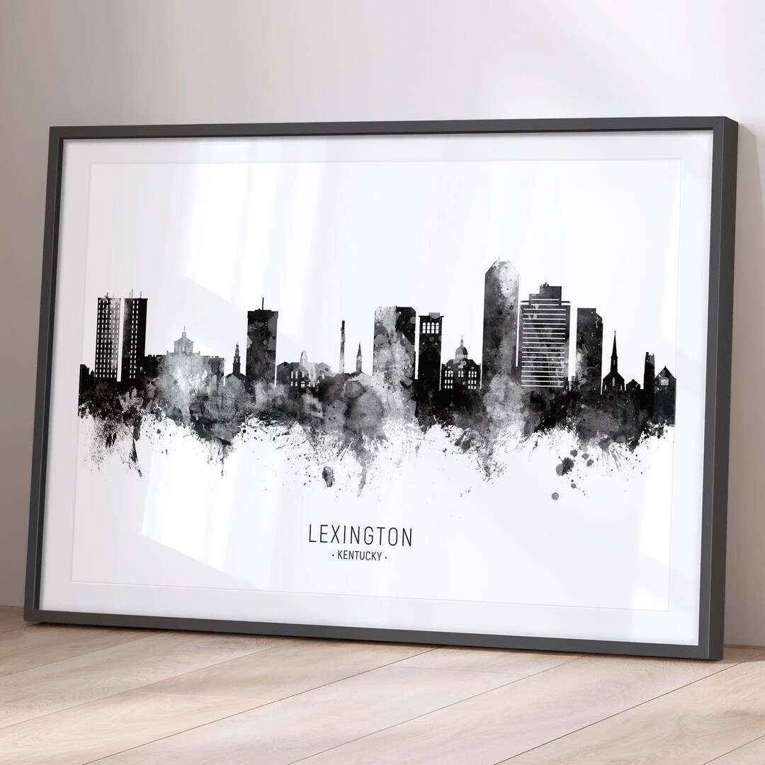Lexington Skyline Kentucky, Cityscape Painting Art Print Poster BX ...