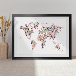 Stars Map of the World Map, Art Print WM (115) - Etsy