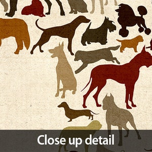 Dogs Map of the World Map Art Print 1140 - Etsy