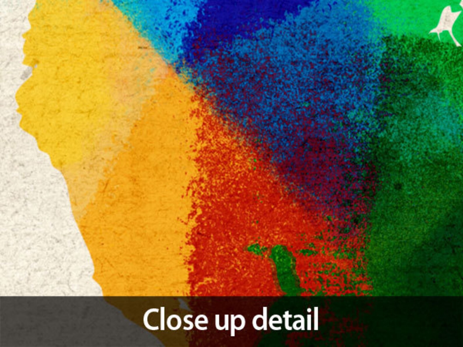 Rolled Paint Map of the World Map Art Print 894 - Etsy