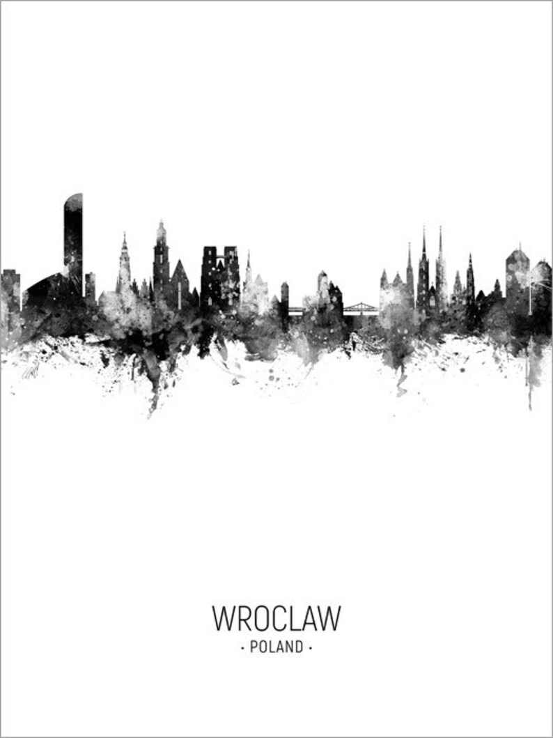 Wroclaw Skyline Wroclaw Poland Cityscape Art Print Poster - Etsy