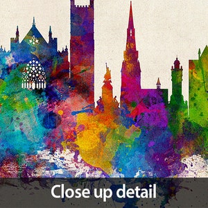 Exeter Skyline, Exeter Devon Cityscape Art Print (2766) - Etsy UK