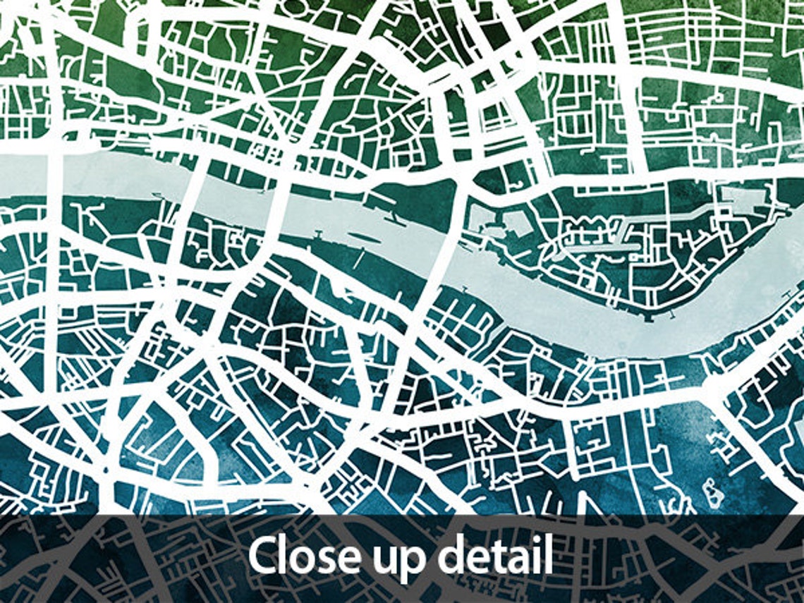London Map City Street Map of London England Art Print - Etsy UK