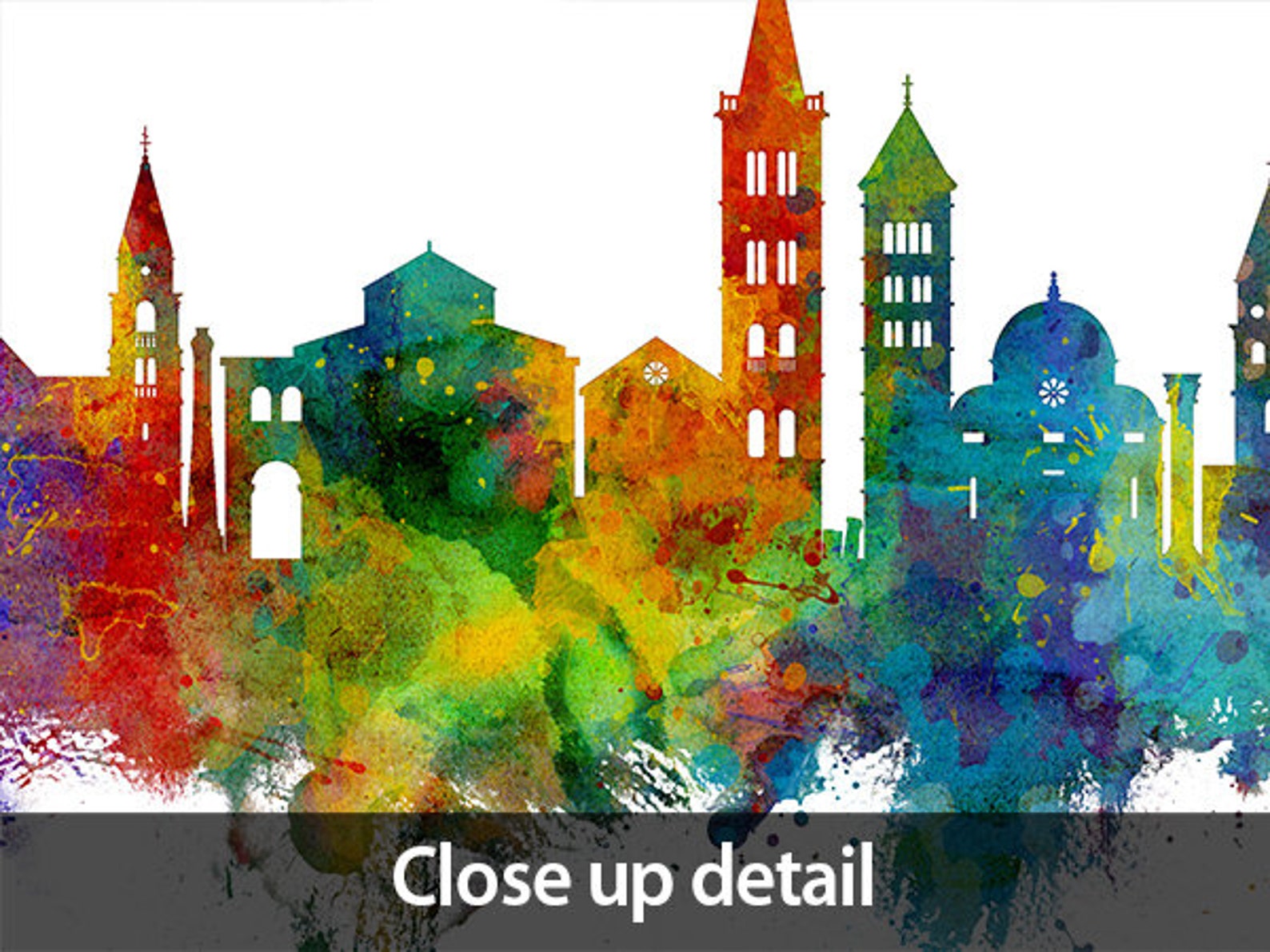 Zadar Skyline Croatia Cityscape Painting Art Print Poster CX - Etsy